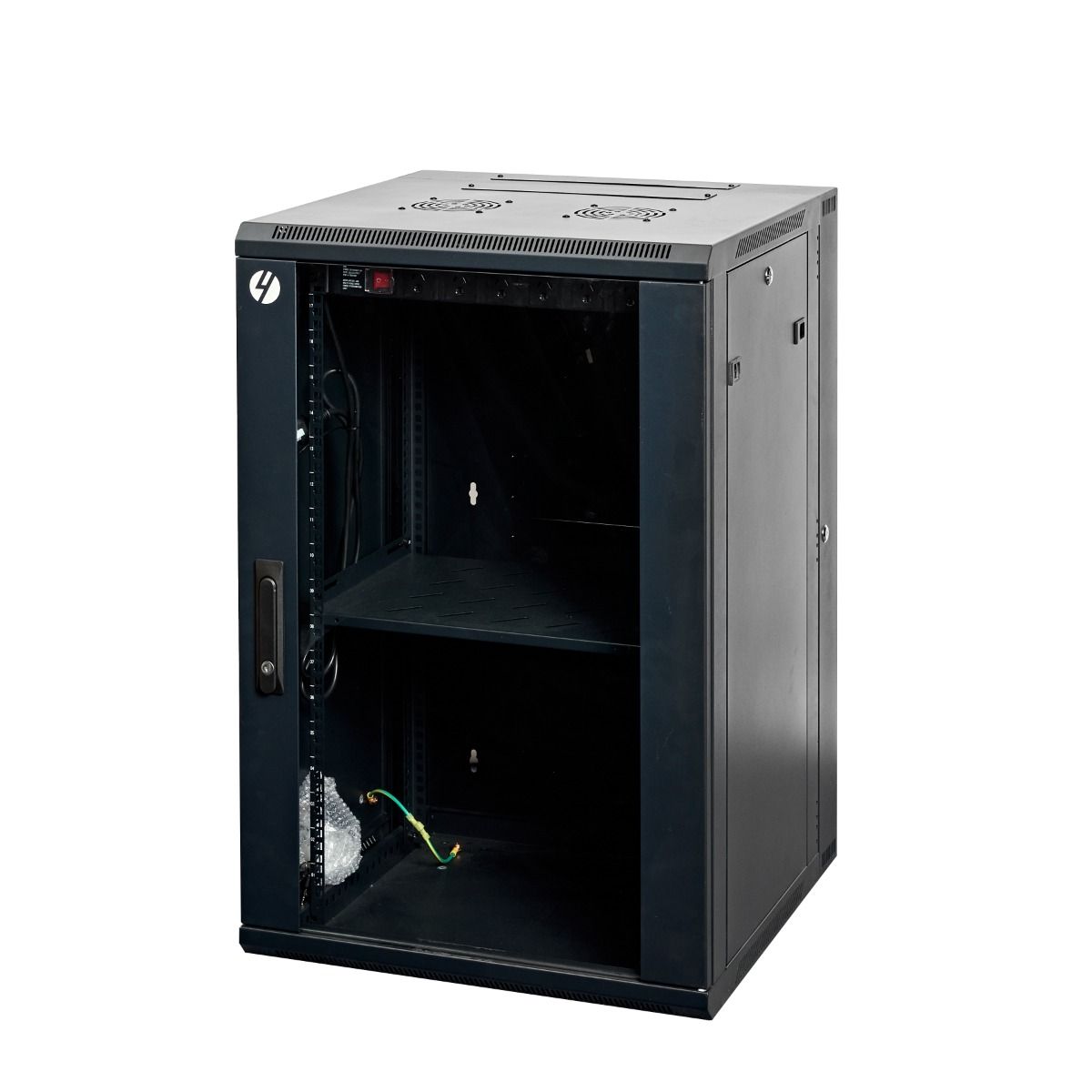 4Cabling 18RU 600mm Deep x 600mm Wide Hinged Wall Mount Server Rack wi ...