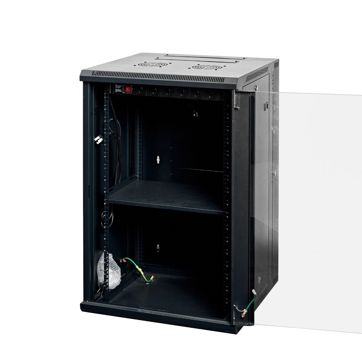 4Cabling 18RU 600mm Deep x 600mm Wide Hinged Wall Mount Server Rack wi ...