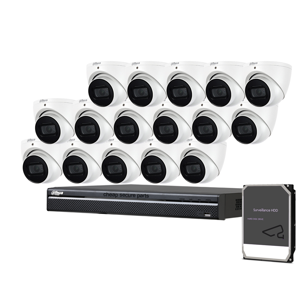 Dahua 16 x 6MP DH-IPC-HDW3666EMP-S-AUS Turret Security Camera Starligh ...
