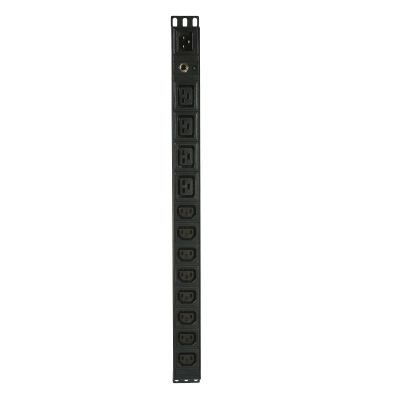 19" 12 Way VERTICAL PDU Rack Mount Power Rail