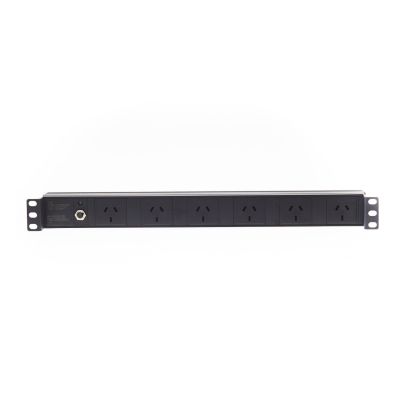 1RU 6 Way GPO Recessed Rack Mount PDU Power Rail